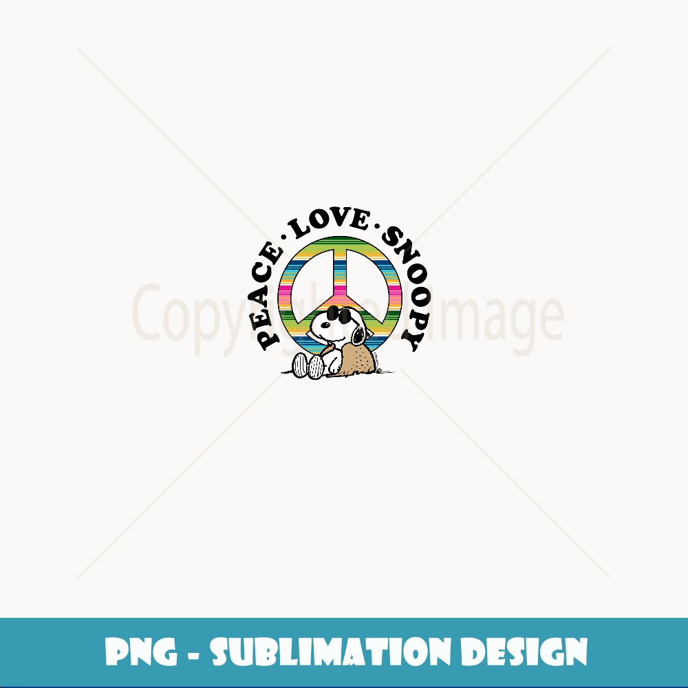 Peanuts - Peace Love Snoopy - PNG Transparent Sublimation Fi | Inspire ...