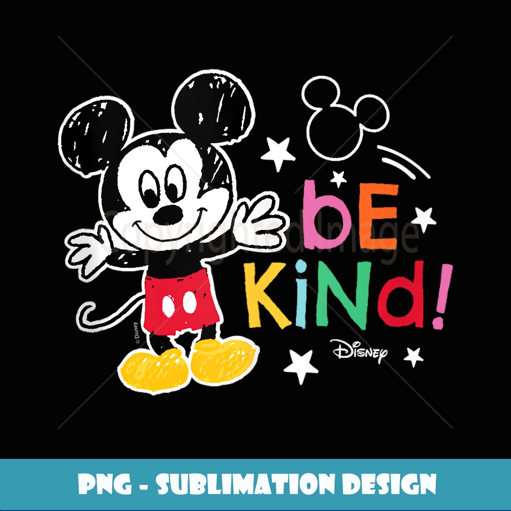 Mickey Mouse - Be Kind Mickey Scribble - PNG Transparent Dig - Inspire ...