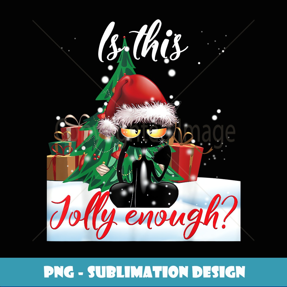 Is This Jolly Enough Grumpy Black Cat Christmas Lights gifts | Inspire ...