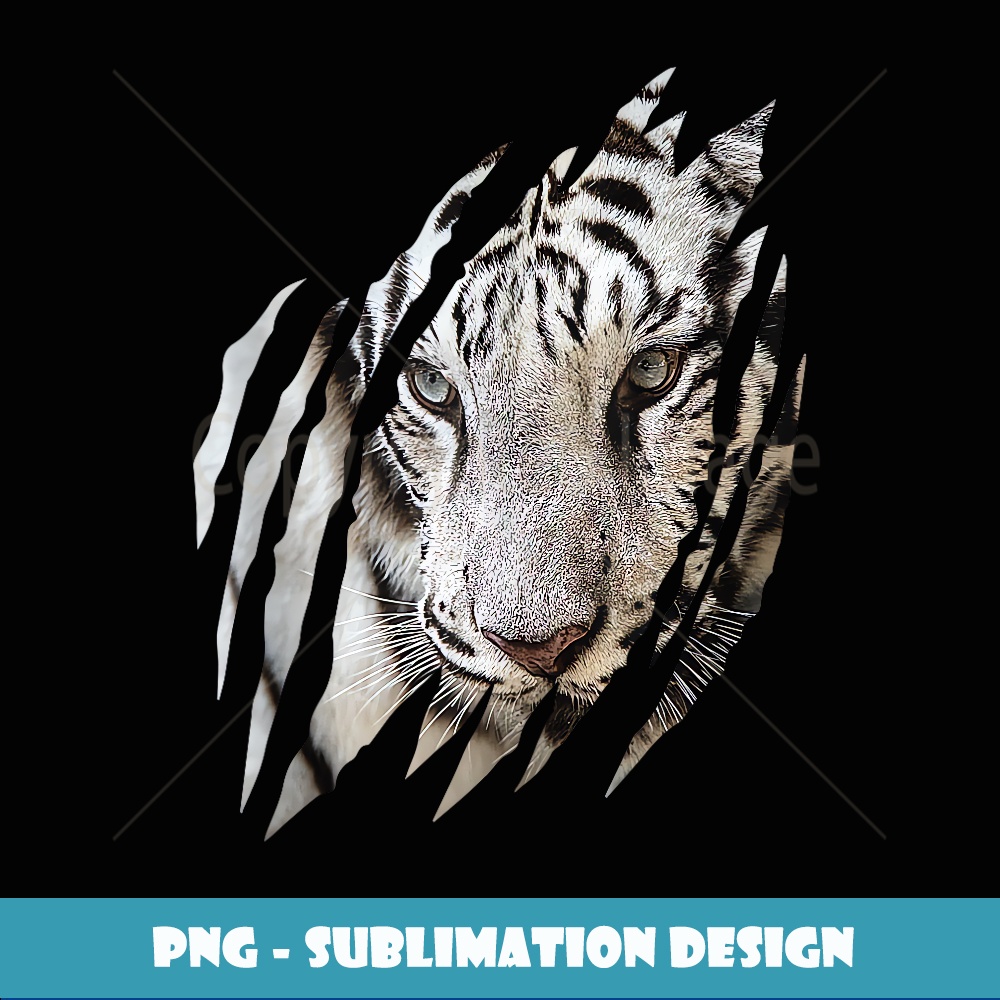 White Tiger Behind Claw Mark Feline Tiger Eyes Wildlife - Pr | Inspire ...