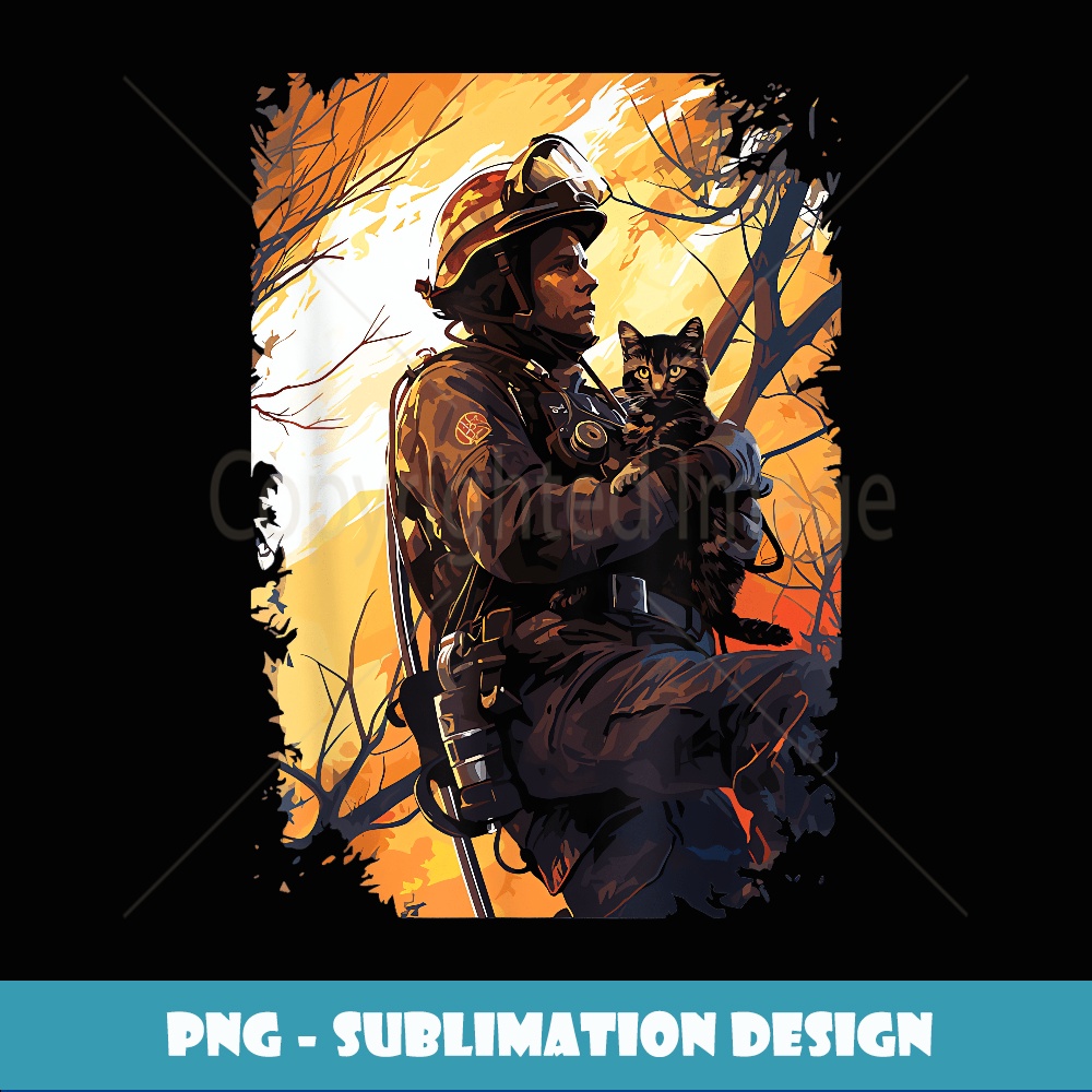 Firefighter Saving A Cat - Firefighter & Fireman - Exclusive | Inspire ...