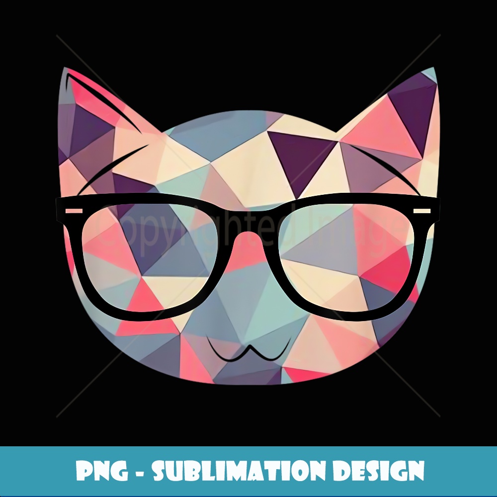 Nerd Cat , Cat Nerd Glasses T - High-Resolution PNG Sublimat | Inspire ...