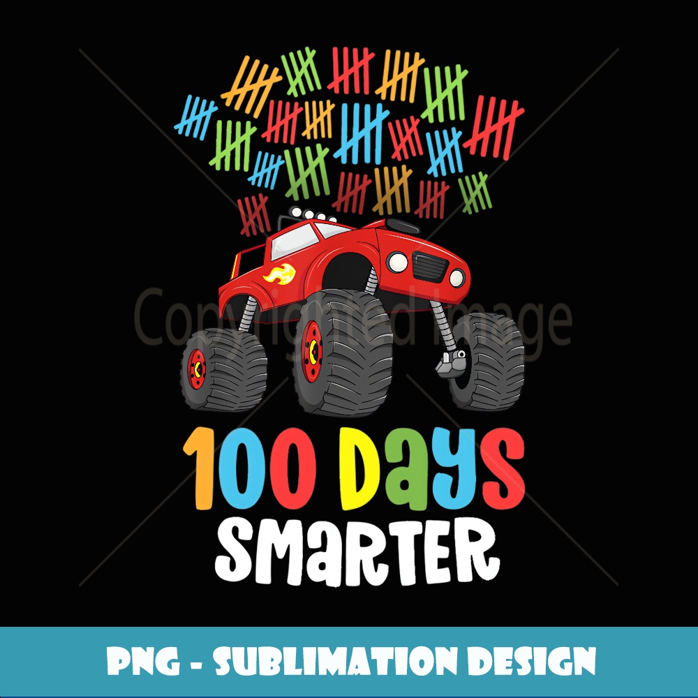 Boys 100th Day of School Monster Truck 100 Smarter - Signatu | Inspire ...