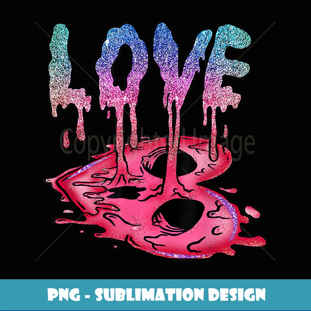 Melted Valentines Day LOVE Creepy Goth Skull Heart Melting - | Inspire ...