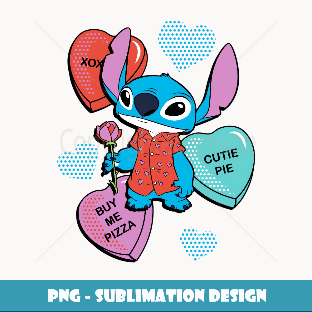 Disney Stitch Funny Candy Hearts Valentine's Day - Signature | Inspire ...