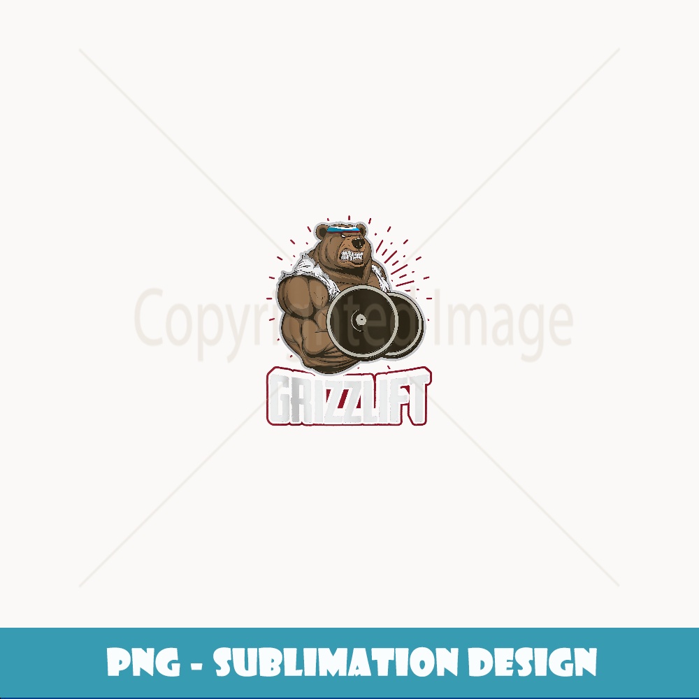 Grizzlift Funny Grizzly Bear Pun Gym Workout Bodybuilder - U | Inspire ...