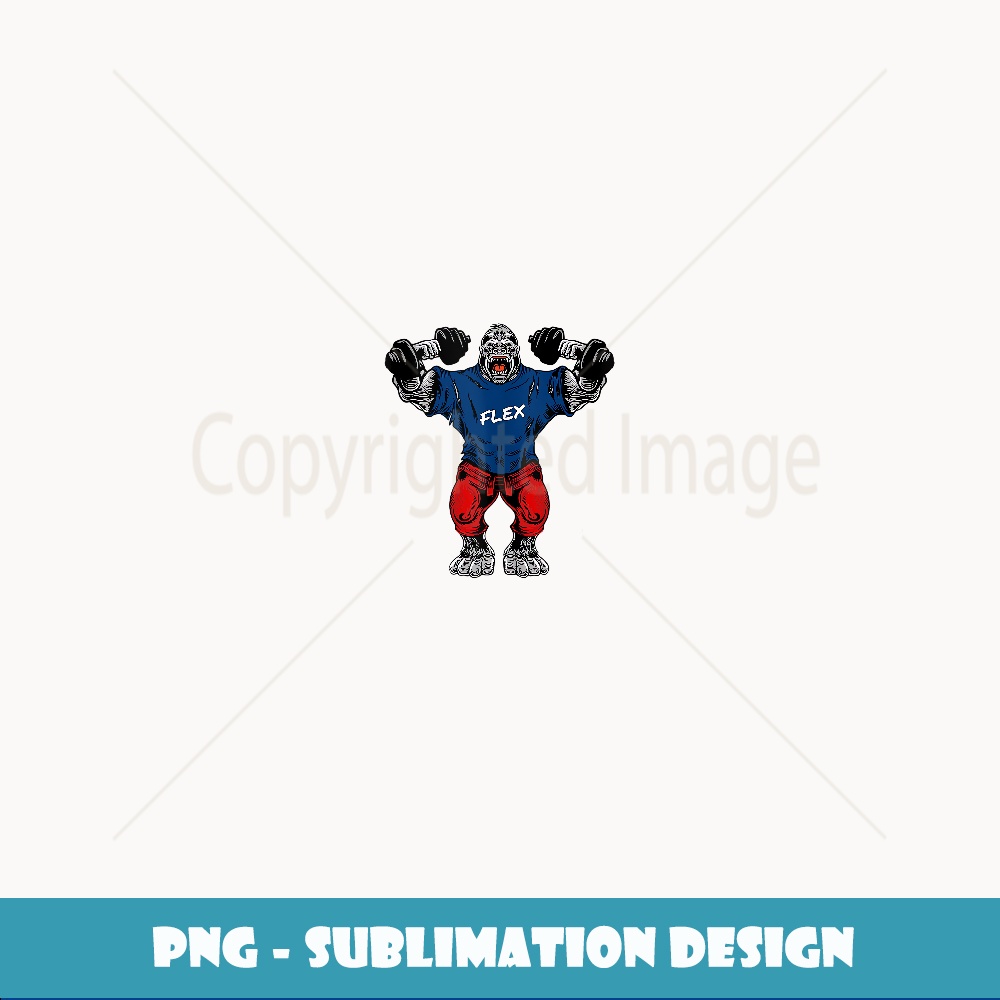 Silverback Flex Gym Workout - Unique Sublimation PNG Downloa | Inspire ...