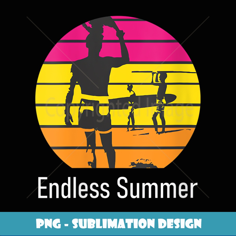Womens Retro Endless Summer - High-Resolution PNG Sublimatio | Inspire ...