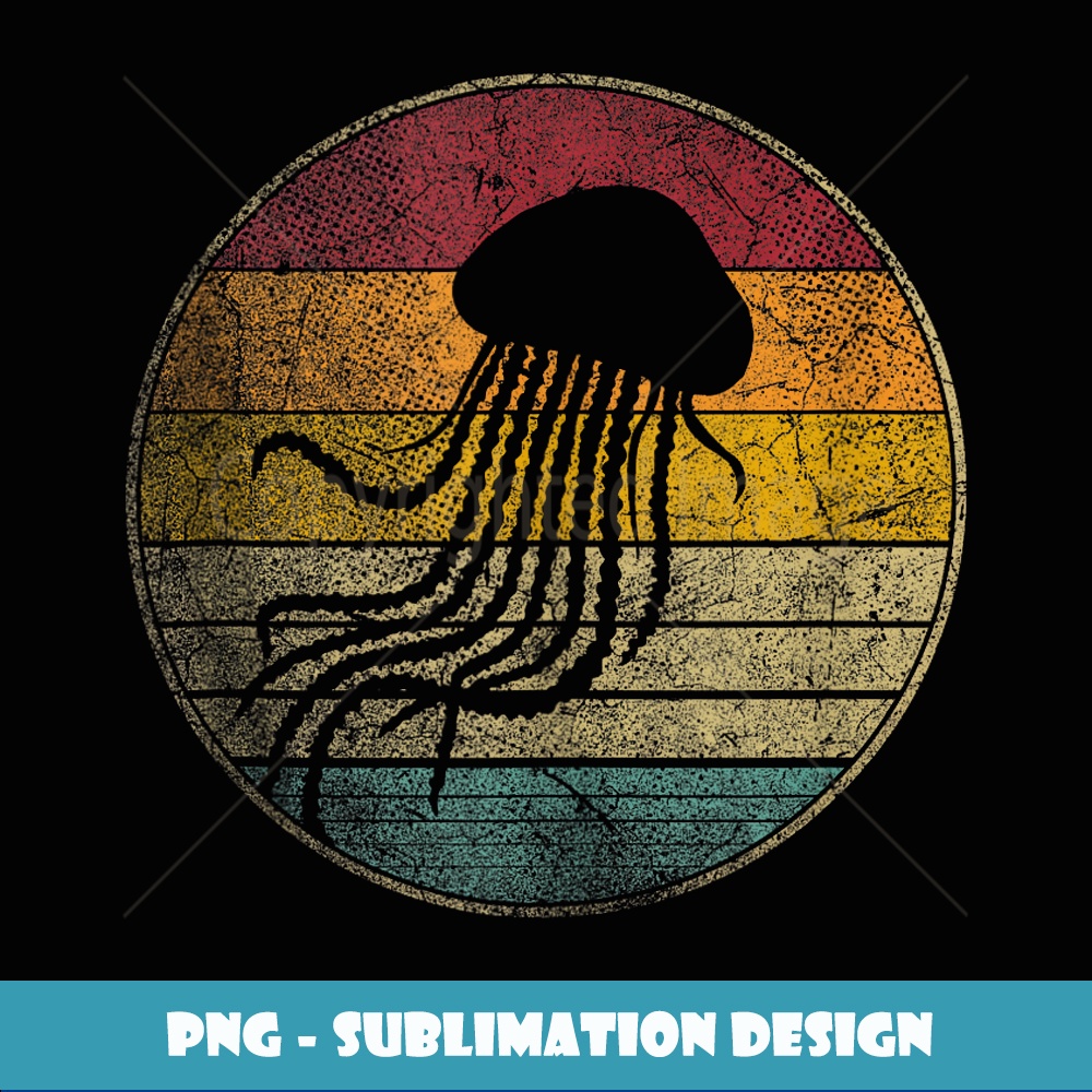 Jellyfish Fish Ocean Beach ropical Vintage Retro 80s Gift - | Inspire ...