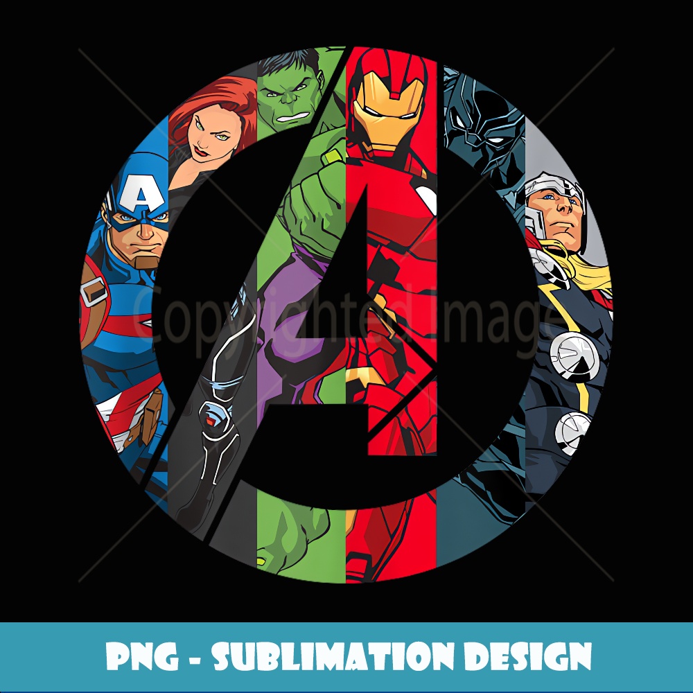 Marvel Avengers A Logo - Signature Sublimation PNG File | Inspire Uplift