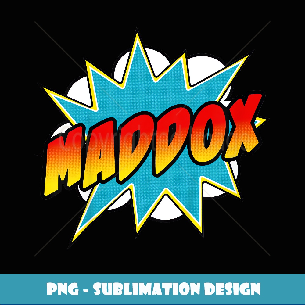 Kids Boys Maddox Name Comic Book Superhero - Trendy Sublimat | Inspire ...