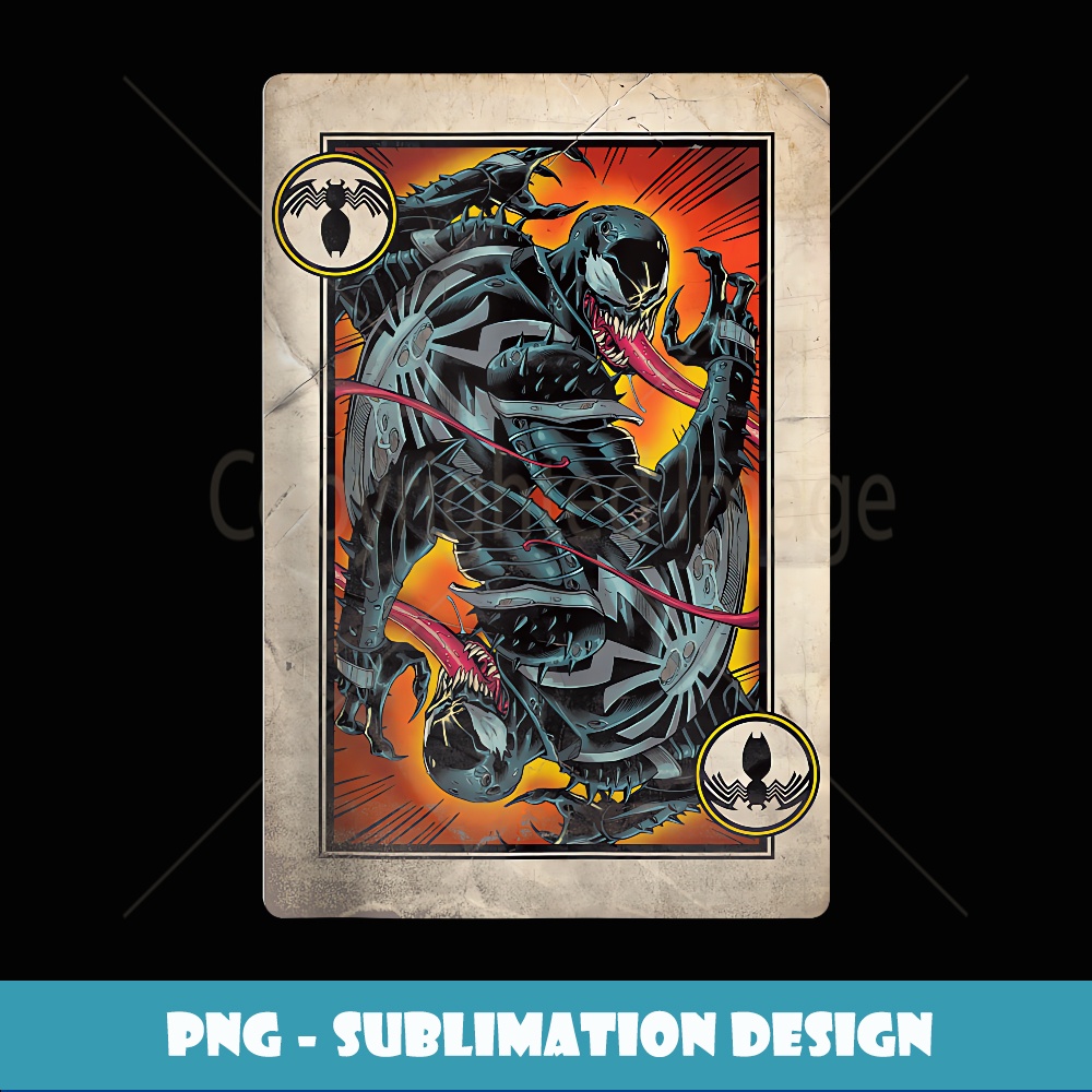 Marvel Venom Vintage Portrait Playing Card - Unique Sublimat | Inspire ...