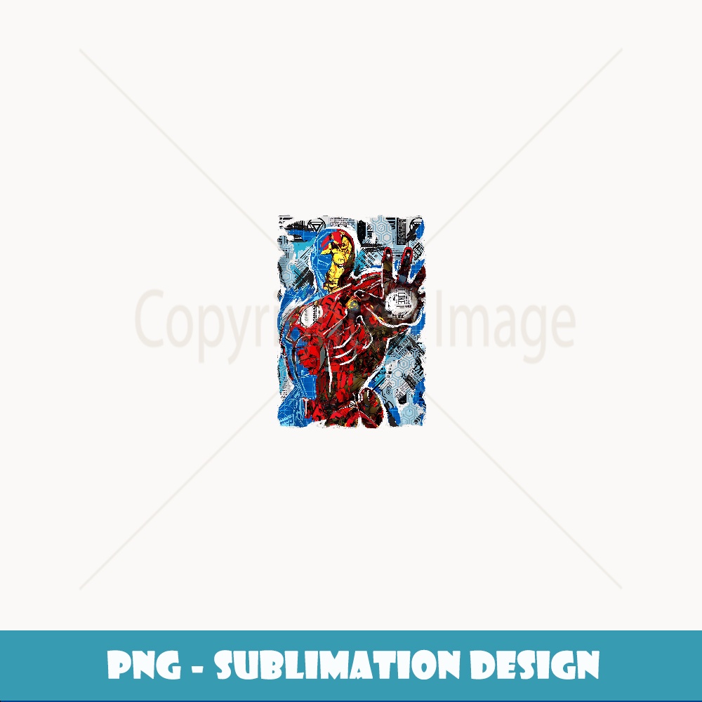 Marvel Avengers Iron Man Grid Overlay - Modern Sublimation P | Inspire ...