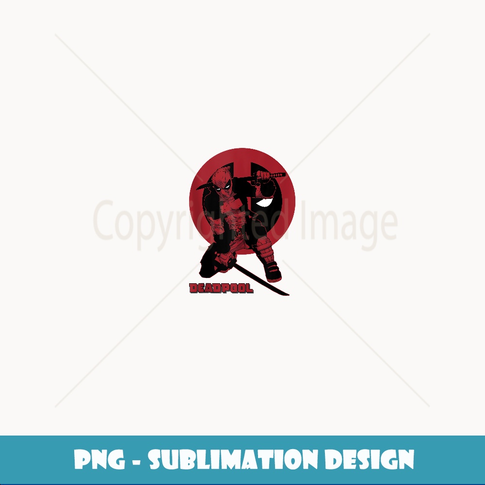 Marvel Deadpool Action Pose Simple Logo - Signature Sublimat | Inspire ...