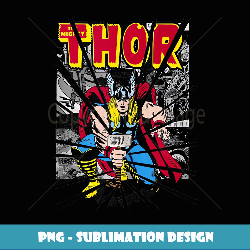 Marvel Thor The Power Of Mjolnir Comic Background Logo - Tre | Inspire ...