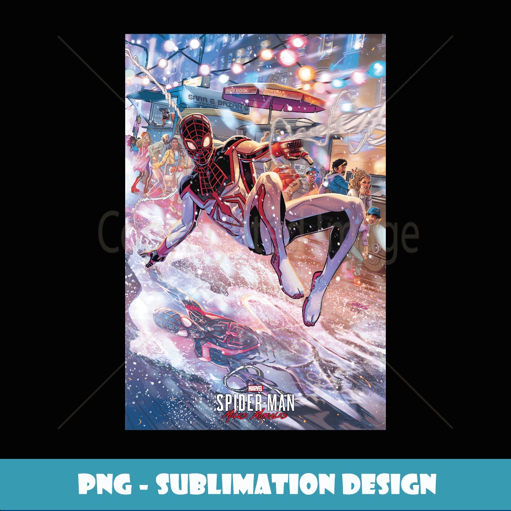 Marvel SpiderMan Miles Morales Reflections Poster - PNG Tran | Inspire ...