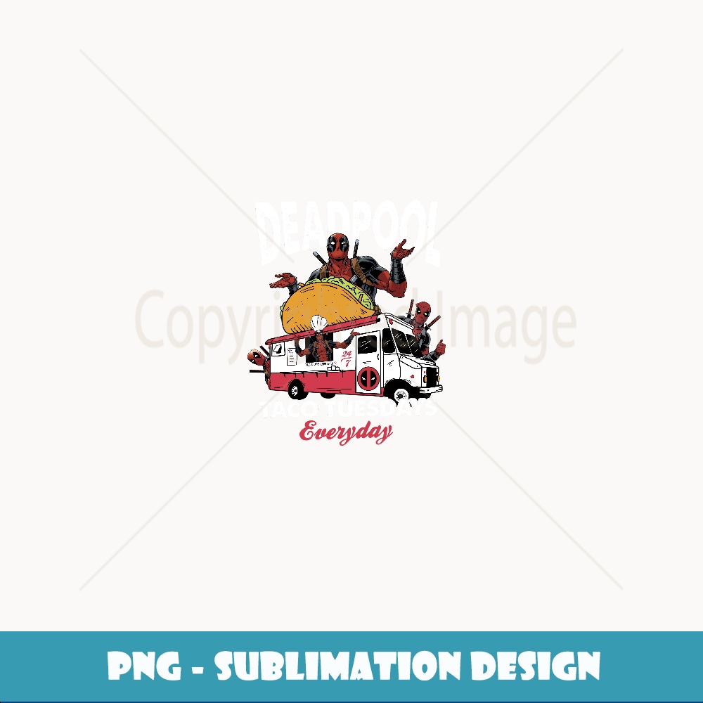 Marvel Deadpool Taco Tuesday Everyday - Sublimation-Ready PN | Inspire ...