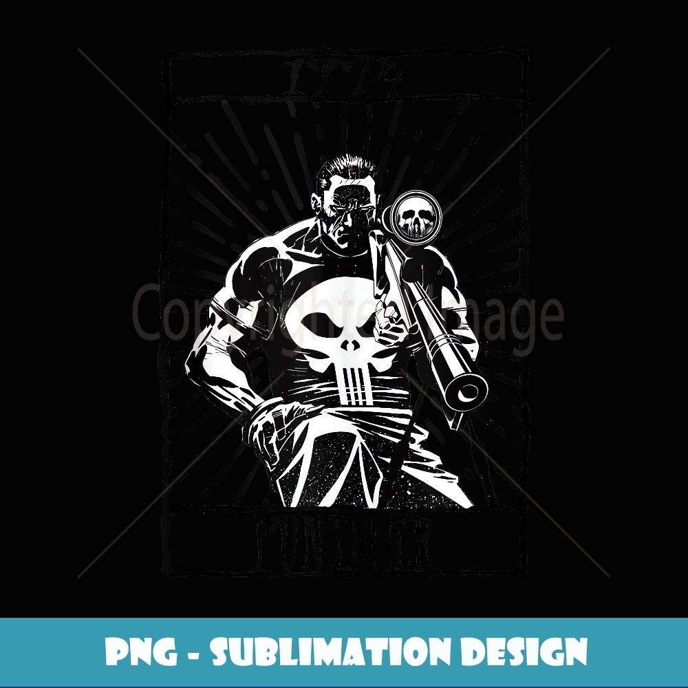 Marvel Punisher 1974 Line Art Sketch Panel - Exclusive PNG S | Inspire ...