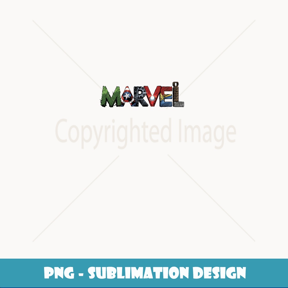Marvel Avengers Character Text Portrait - Retro PNG Sublimat | Inspire ...