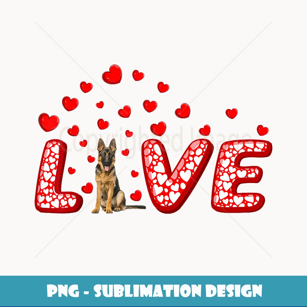 German Shepherd Lover Hearts Love German Shepherd Valentine | Inspire ...