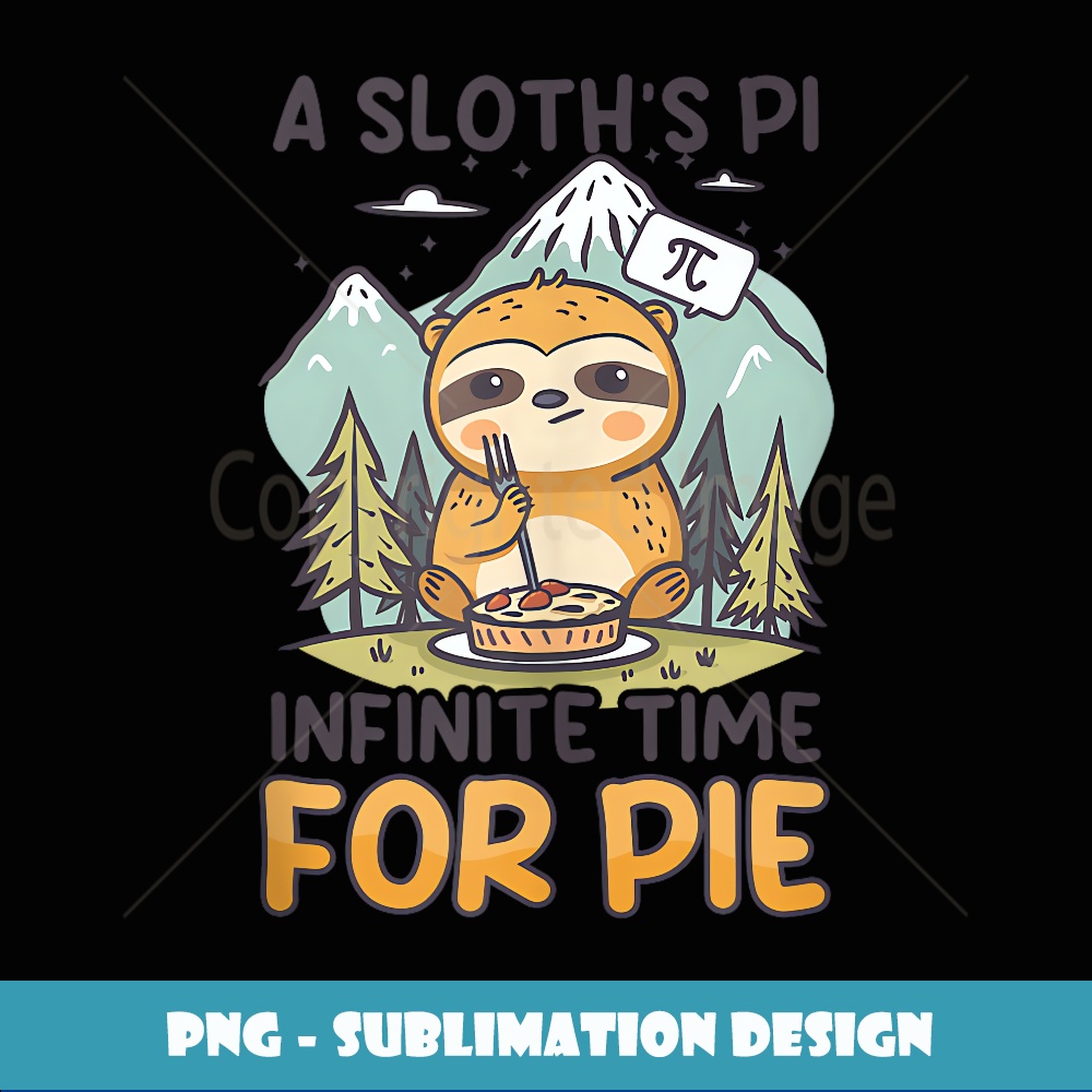 A Sloth's Pi Infinite Time for Pie Design Sloth Pi Day - Vin | Inspire ...