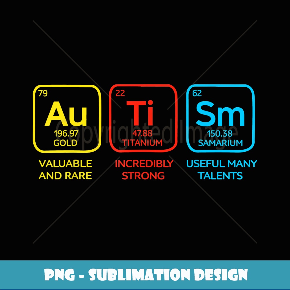 Autism Awareness Periodic Table Kids Boy Girl Toddler - Styl | Inspire ...