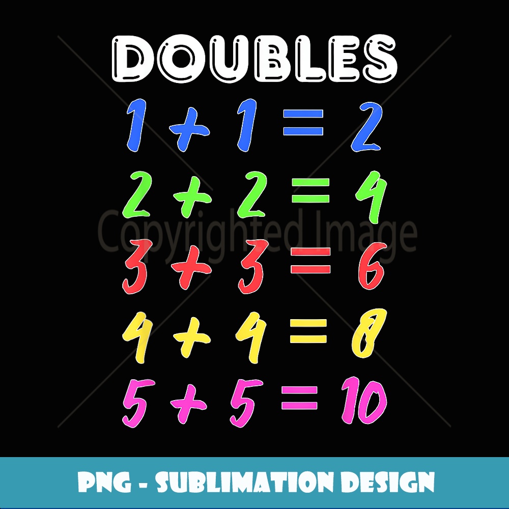 Kids Doubles Addition Doubles Doubles Math s - PNG Sublimati | Inspire ...