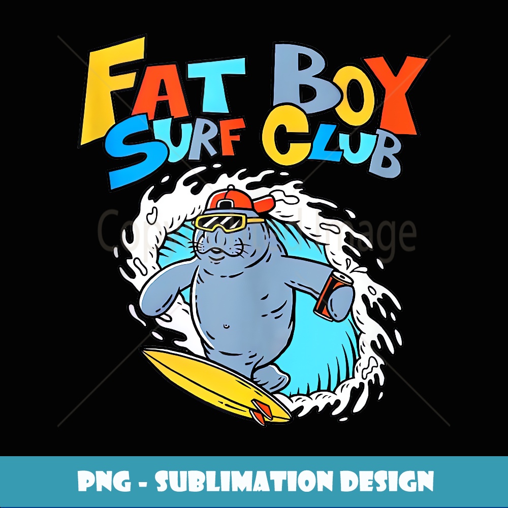 Fat Boy Surf Club - High-Resolution PNG Sublimation File | Inspire Uplift