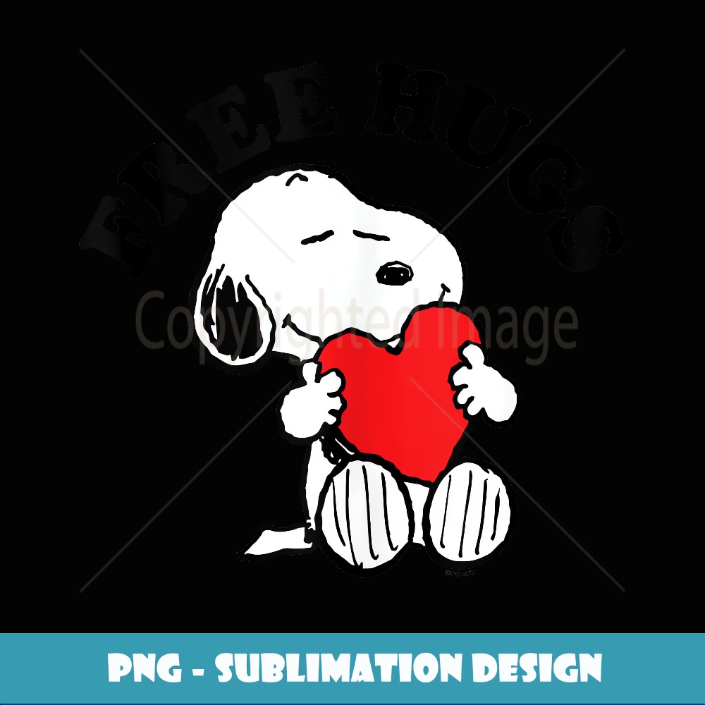 Peanuts Snoopy Free Hugs - Sublimation-Ready PNG File | Inspire Uplift