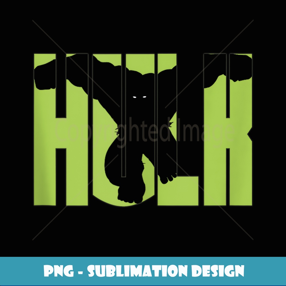 Marvel Hulk Action Pose Silhouette Logo - Professional Subli | Inspire ...