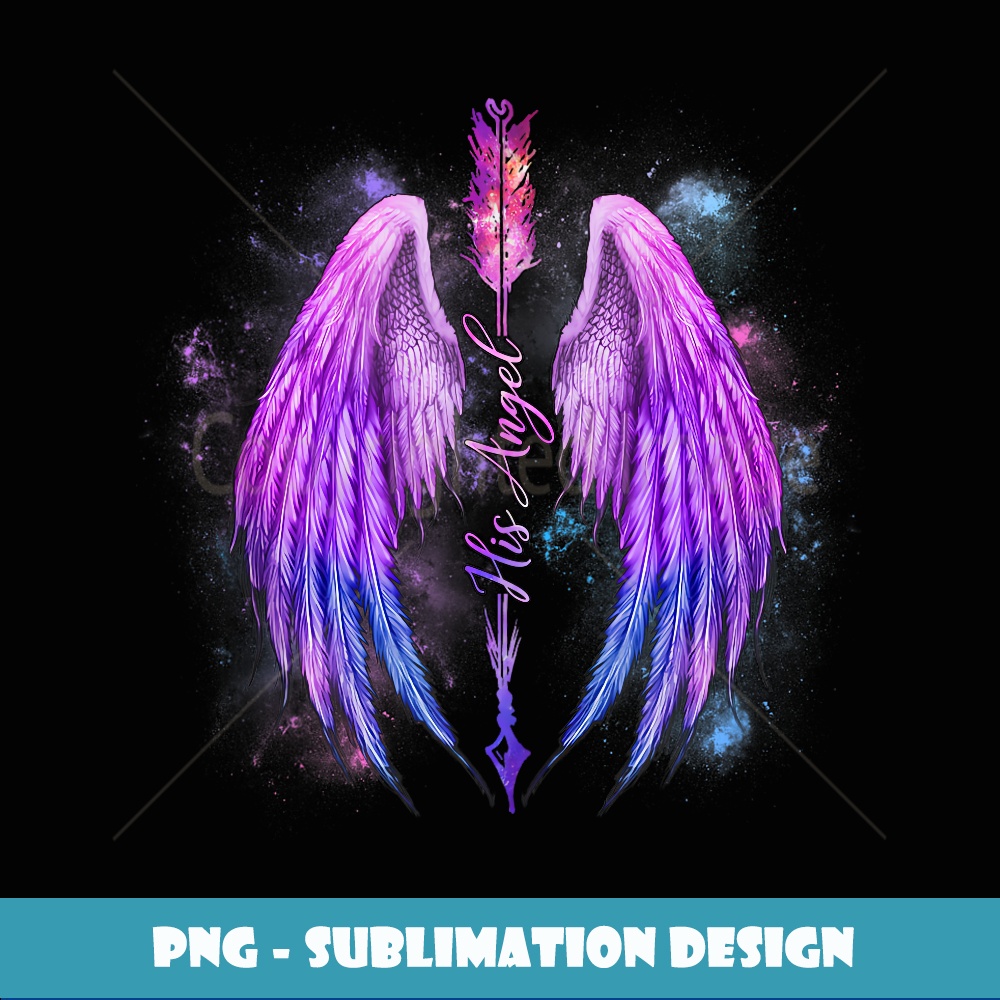 His Angel Wings - Signature Sublimation PNG File | Inspire Uplift