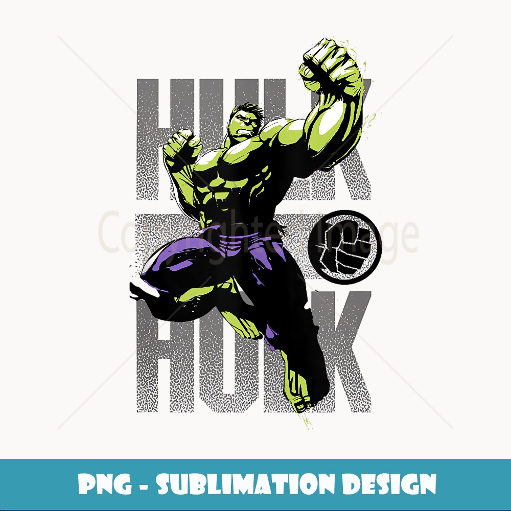 Marvel Hulk Name Stack Fist Logo Portrait - PNG Transparent | Inspire ...