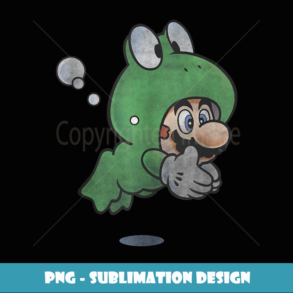 Super Mario Frog Mario Portrait - PNG Transparent Digital Do | Inspire ...