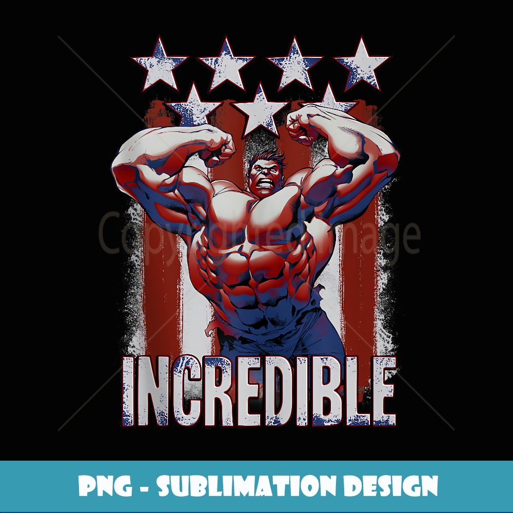 Marvel Hulk Incredible American Flag Portrait - Exclusive PN | Inspire ...