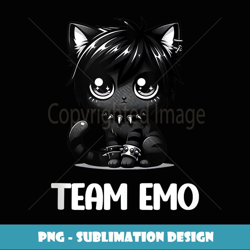 Kawaii Anime Team Emo Kitten Matching Kids Womens - Elegant | Inspire ...