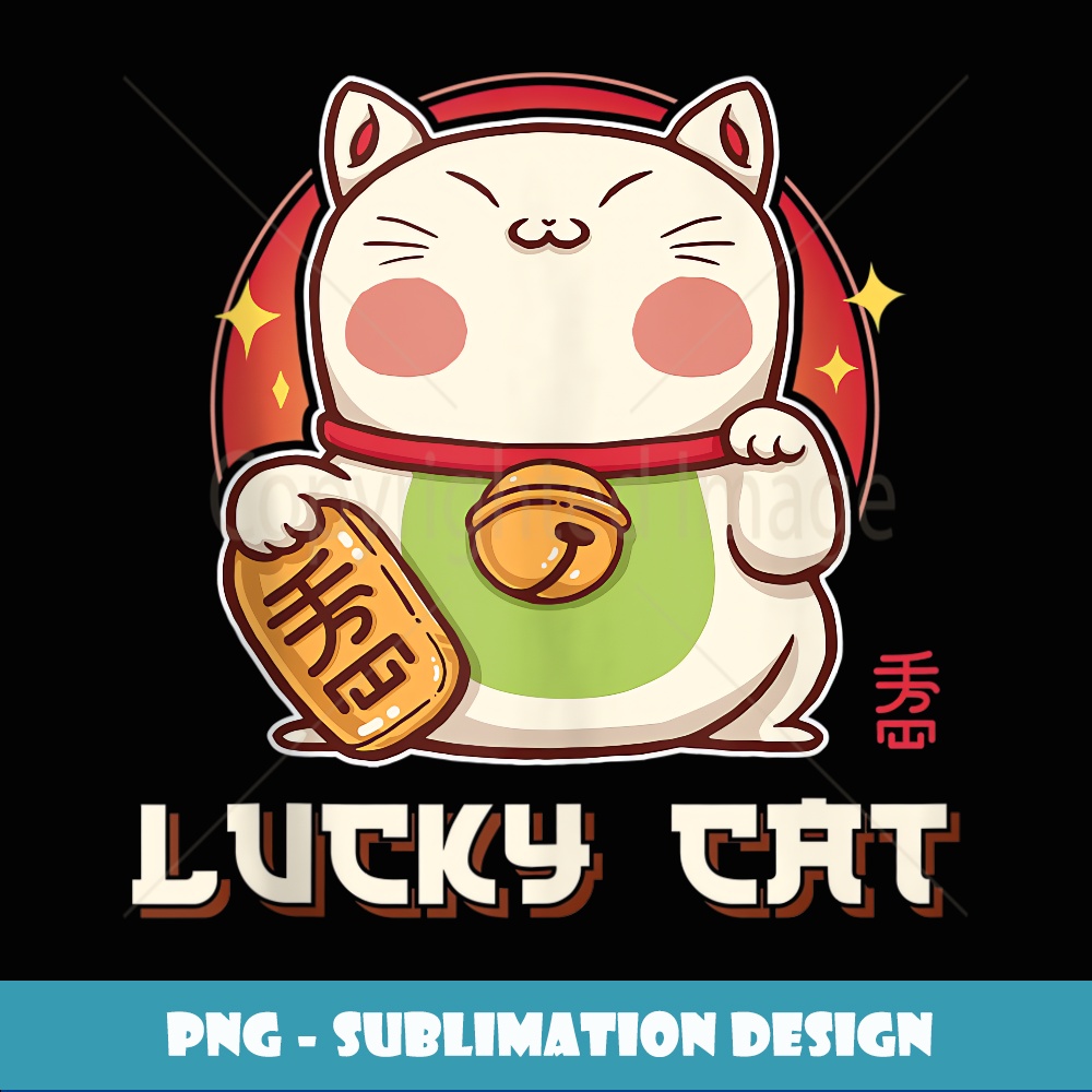 Maneki Neko Waving Lucky Cat Feline Lucky Kawaii Anime Cats | Inspire ...