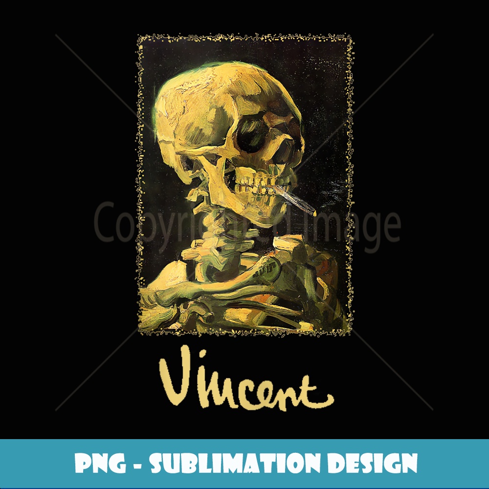 Skull of Skeleton with Burning Cigarette by Vincent van Gogh | Inspire ...