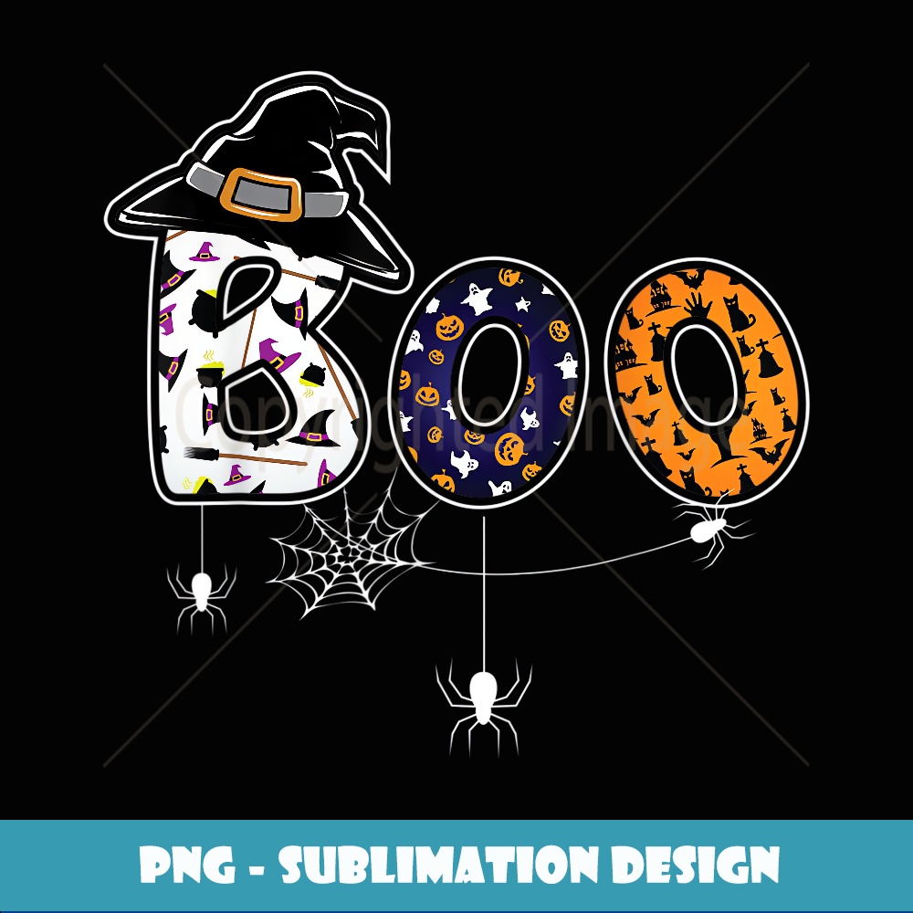 Boo Halloween Costume Witch Hat Cauldron Black Cat - PNG Tra | Inspire ...