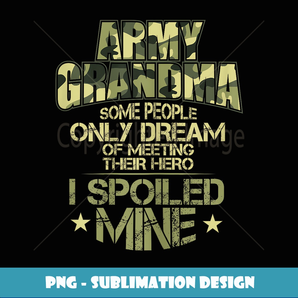 Army Grandma T For A Proud Military Grandma - Retro PNG Subl | Inspire ...