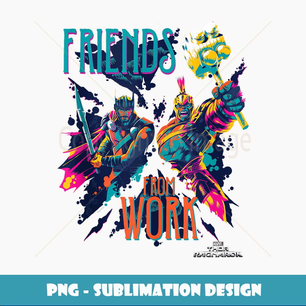 Marvel Thor Ragnarok Friends From Work Gradient Action Pose | Inspire ...