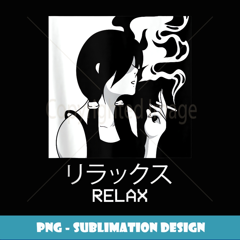 Aesthetic Sad Anime Girl Relax Waifu Japanese Emo Goth - Pro | Inspire ...