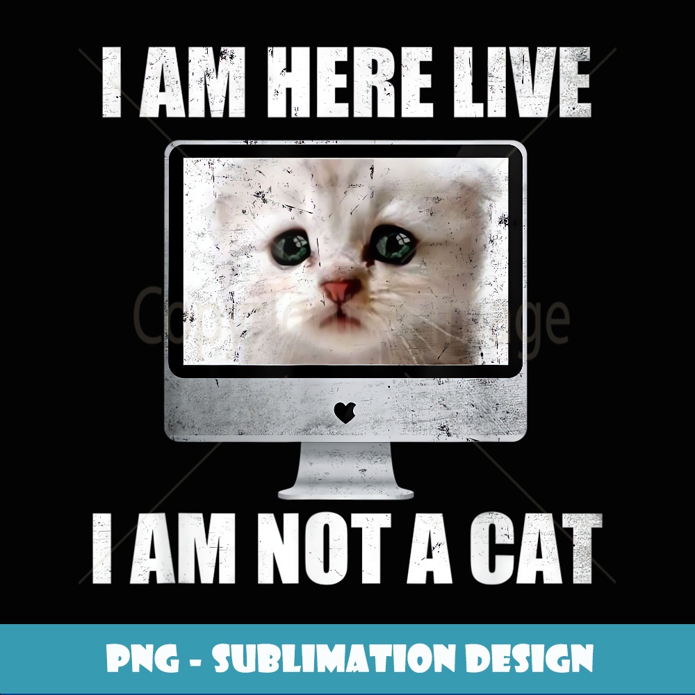 I Am Here Live I Am Not A Cat Funny Lawyer Cat Meme - PNG Tr | Inspire ...