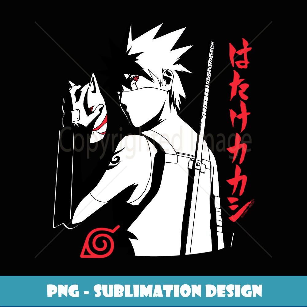 Naruto Shippuden Anbu Kakashi Sharingan - Retro PNG Sublimat | Inspire ...