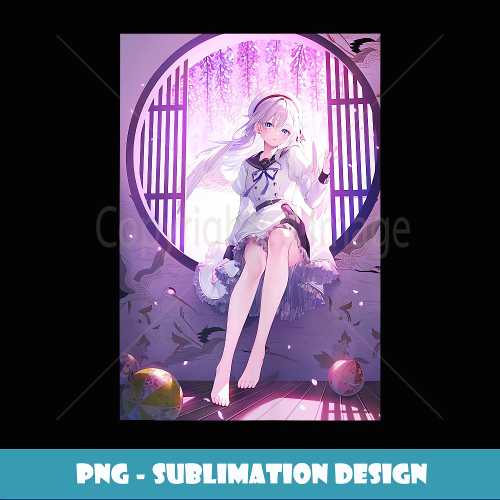 Beautiful Anime Waifu Girl - Signature Sublimation PNG File | Inspire ...