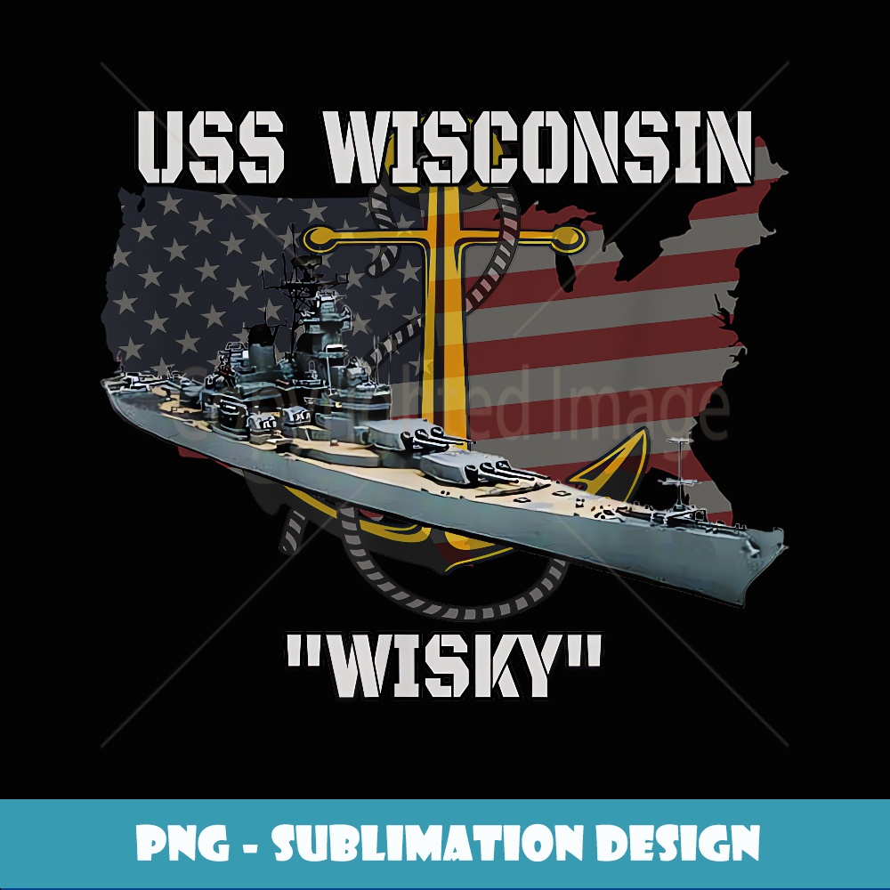 USS Wisconsin BB64 Battleship Veterans Day Warship Father - - Inspire ...