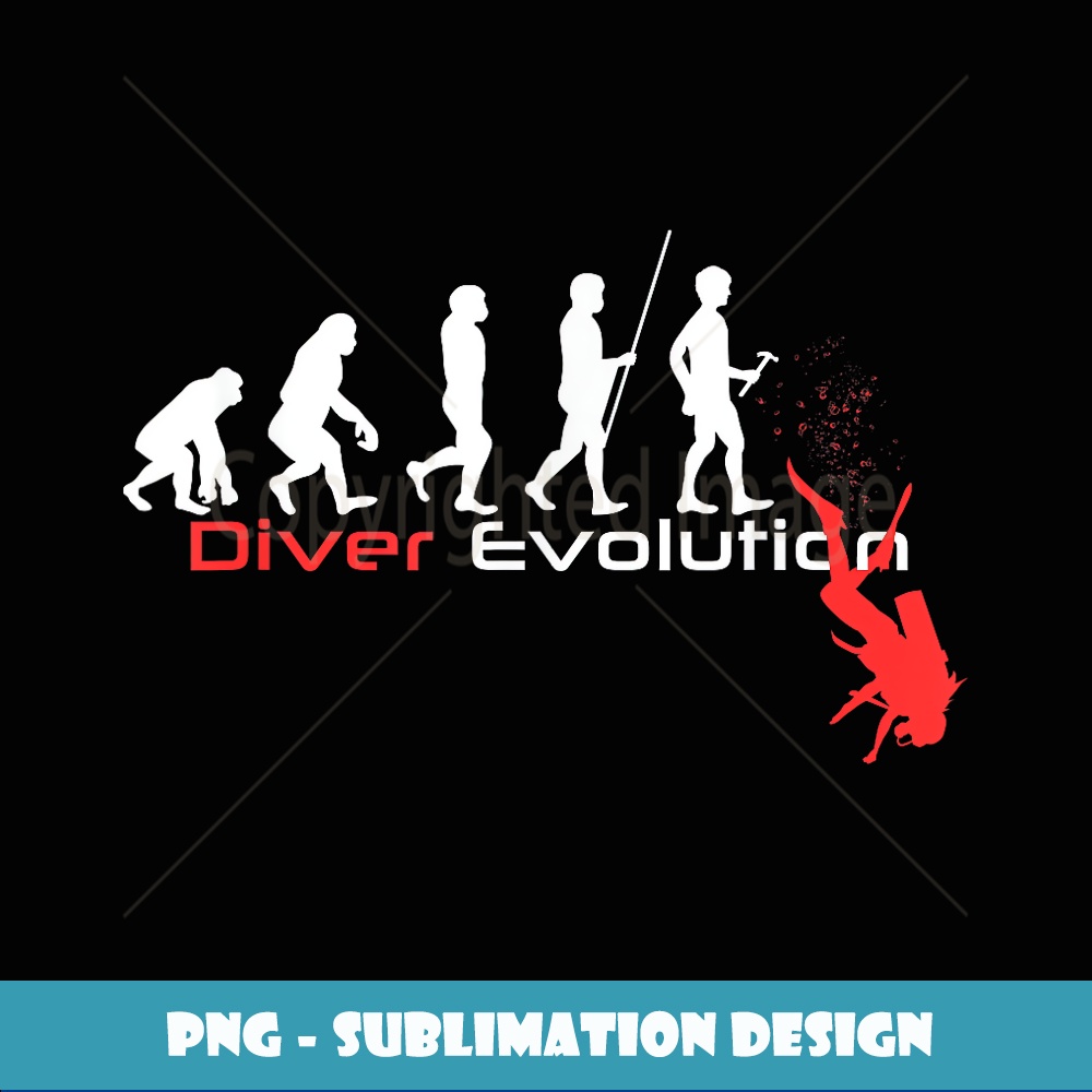 Scuba Dive Evolution Divers Diving - Instant PNG Sublimation | Inspire ...