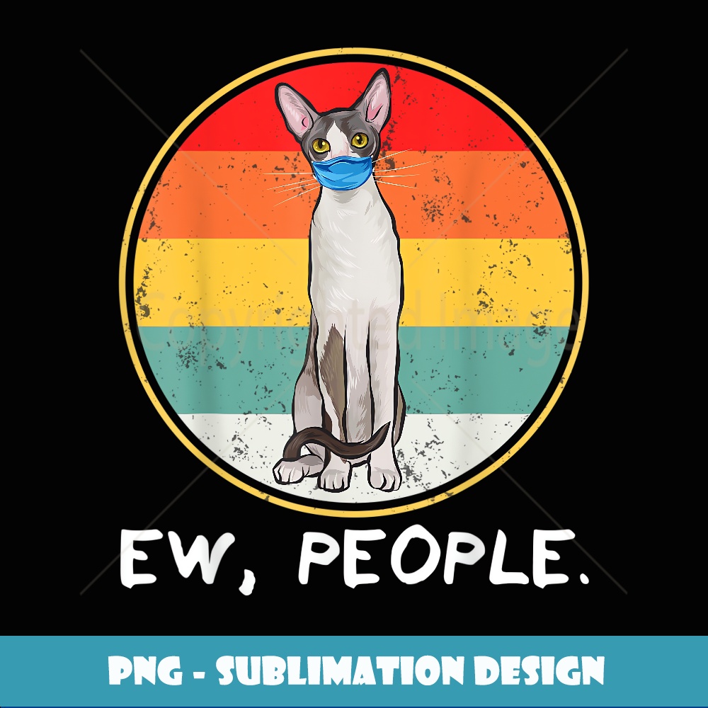 Vintage Cornish Rex Ew People Cat Wearing Face Mask - Aesthe | Inspire ...