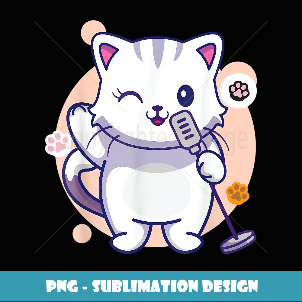 Cat Singing Kawaii Anime Japanese Cat Girls Boys Men Women - | Inspire ...