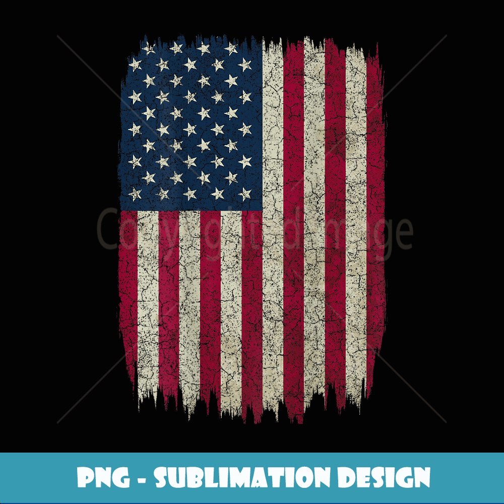 American Flag Vintage Distressed Design on Back USA Gift - U | Inspire ...