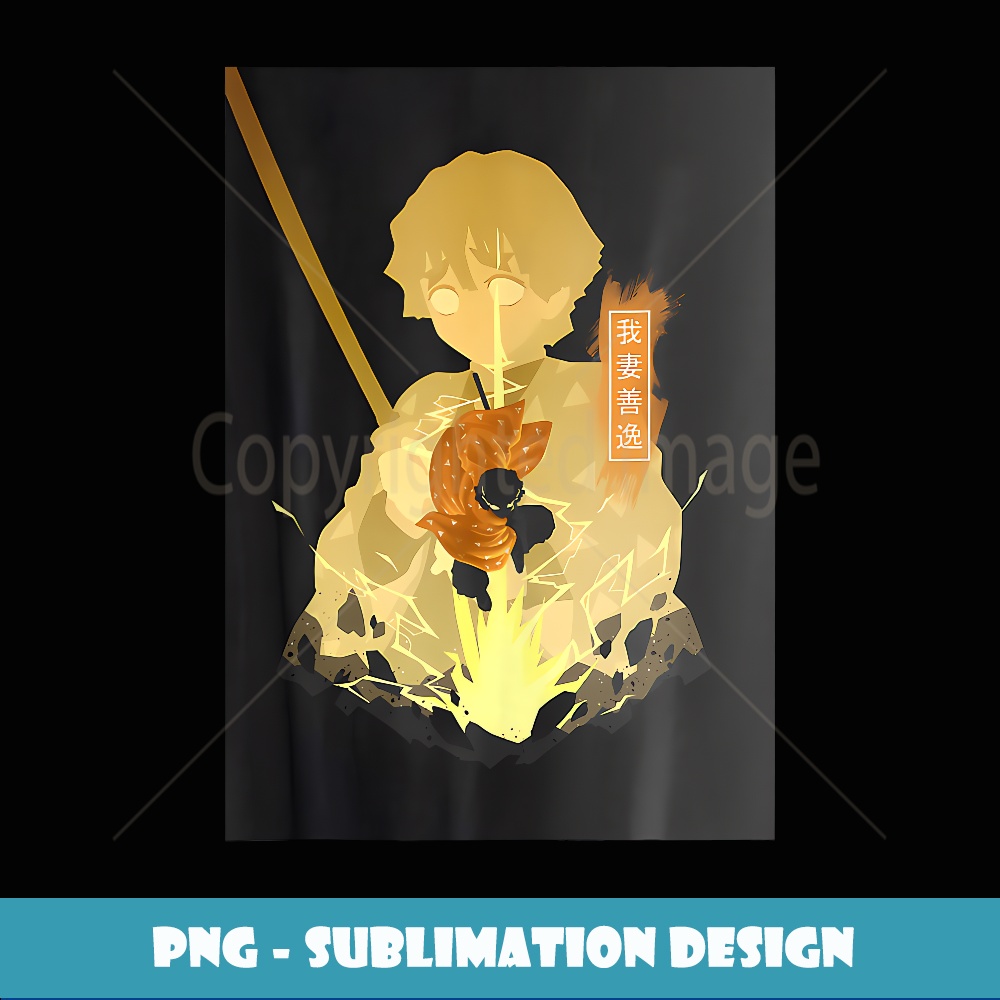 Zenitsu Thunder Breathing Technique - Unique Sublimation PNG | Inspire ...